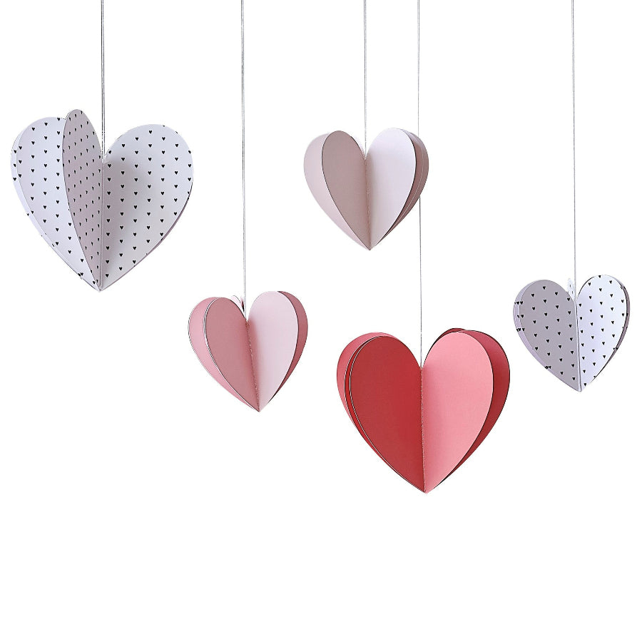 3D Hanging Heart Decorations | Valentines Day Decorations | Wedding ...