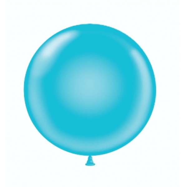 17" Turquoise Round Latex Balloon | Tuftex Balloons UK – Pretty Little ...