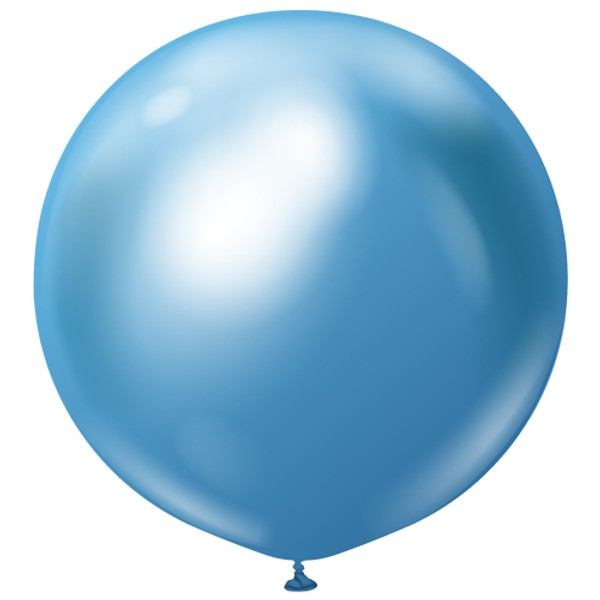 Chrome Blue 36inch Balloons | Kalisan Mirror Balloons UK – Pretty ...