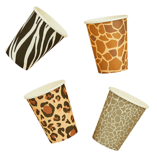 Animal Print Party Cups | Safari Party Cups | UK – Pretty Little Party Shop