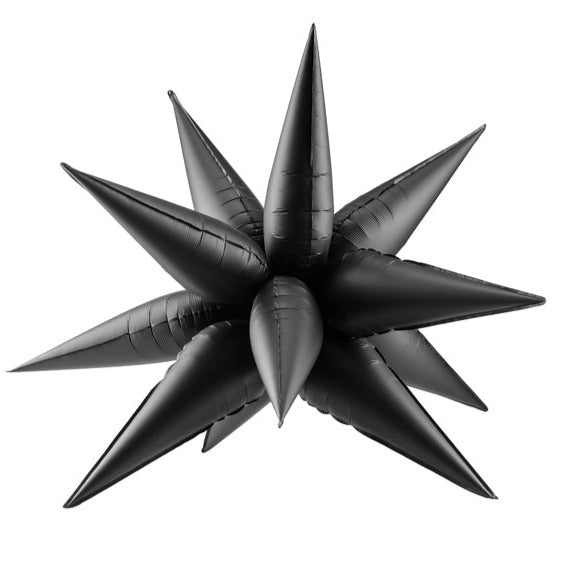 1m Black Starburst Balloon | Unique Statement Balloons UK – Pretty ...