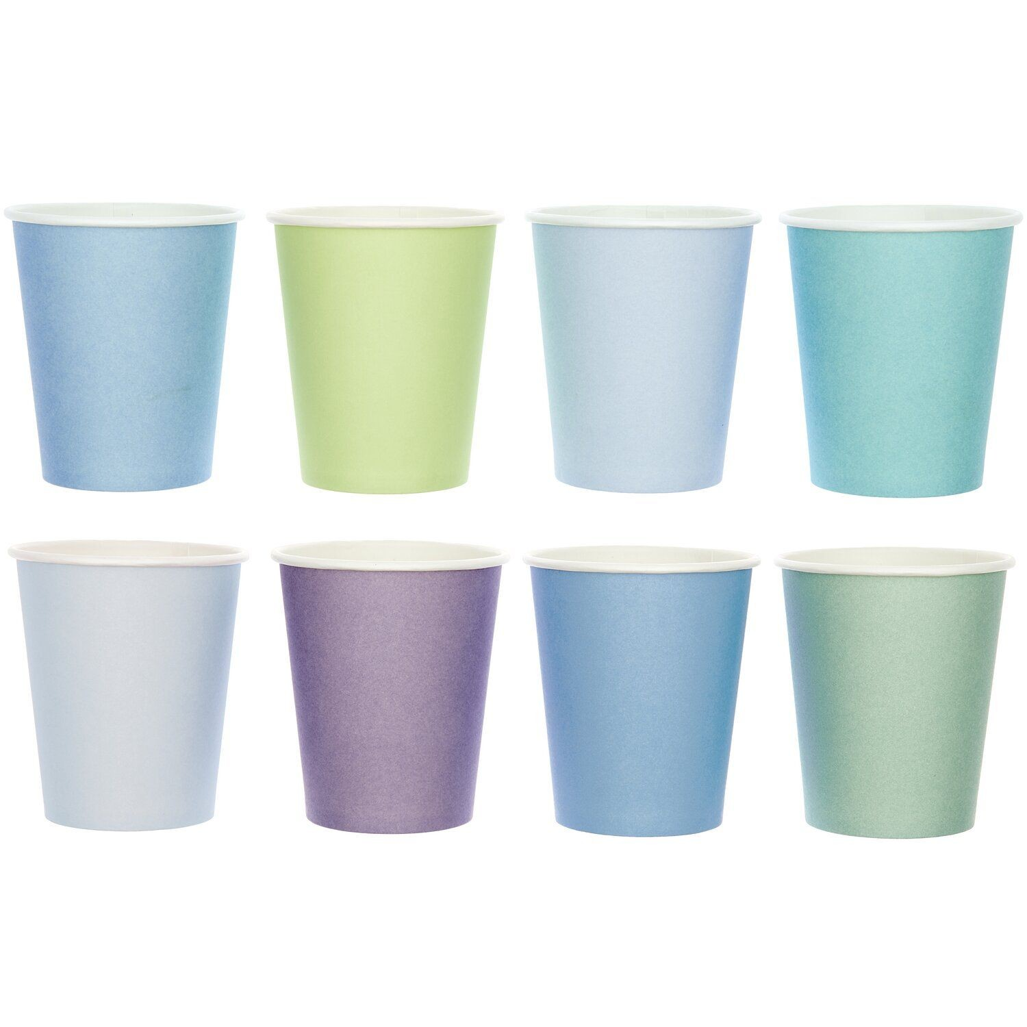 Blue Mix Party Cups | Green Party Supplies | Scalloped Party Supplies ...