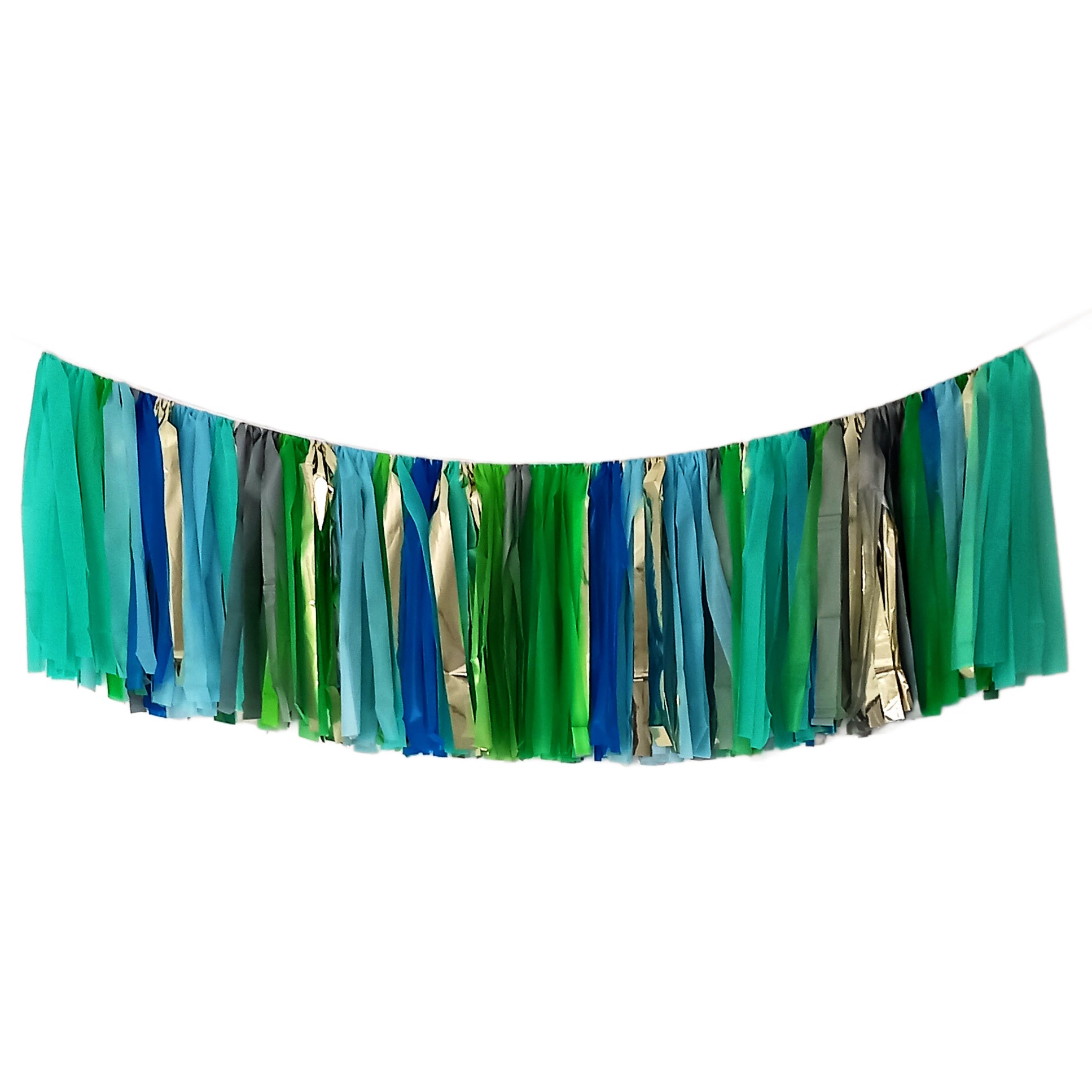 Green Streamer Garland | Handmade Party Backdrop Decoration – Pretty ...