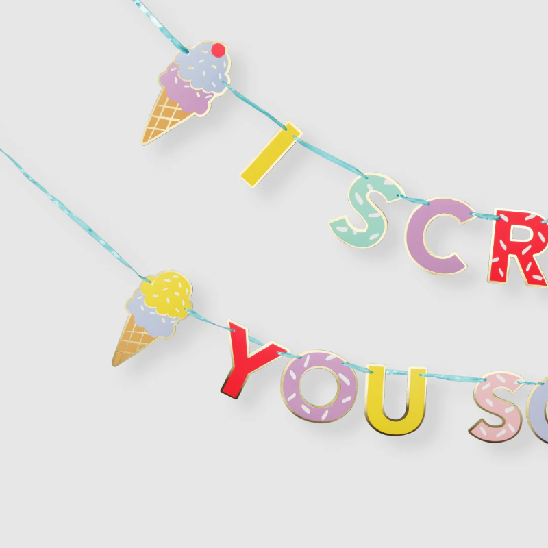 Large Ice Cream Party Banner | Kids Party Decorations – Pretty Little ...