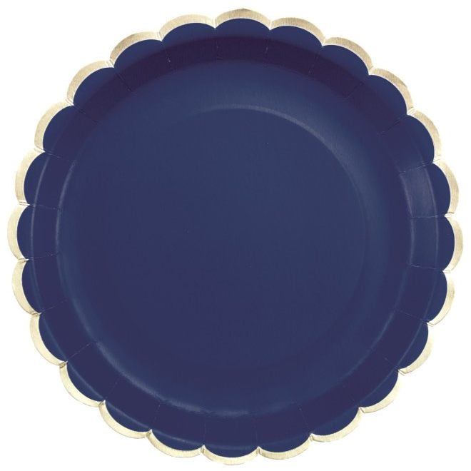 Navy Paper Plates | Wedding Paper Plates UK – Pretty Little Party Shop