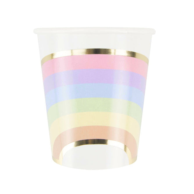 Pastel Rainbow Party Cups | Rainbow Party Supplies UK – Pretty Little ...