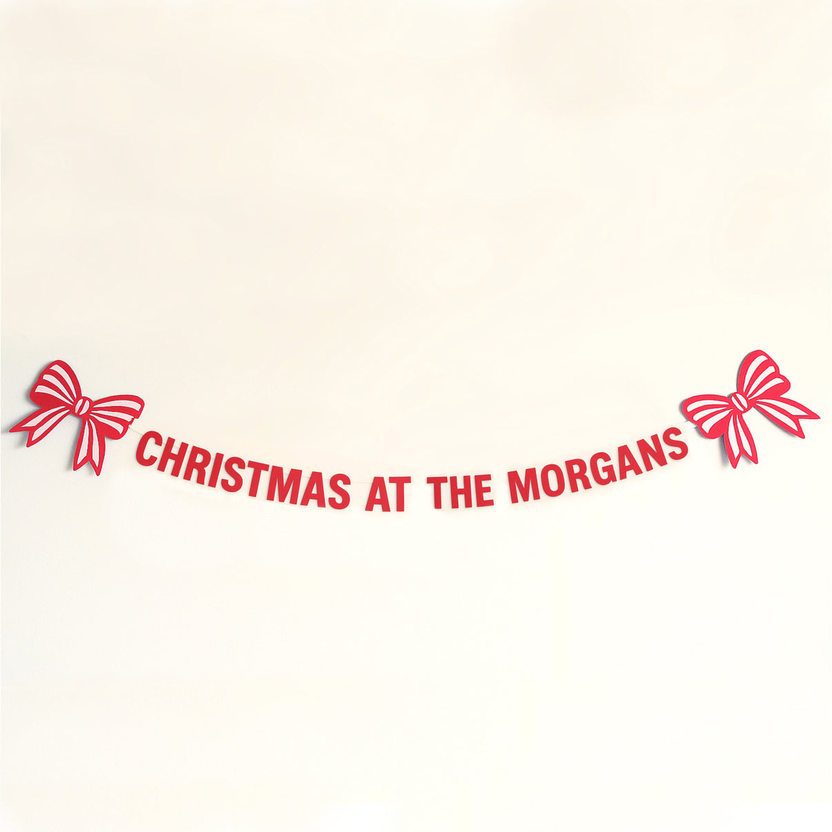 Bow Personalised Christmas Banner | Christmas at the Smiths – Pretty ...