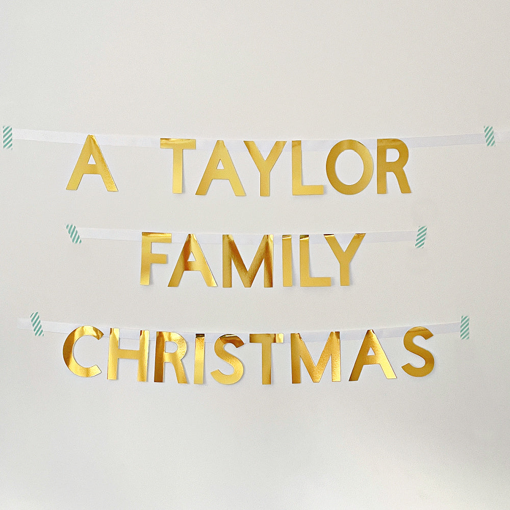 Personalised Christmas Banner | Christmas With the Smiths – Pretty ...