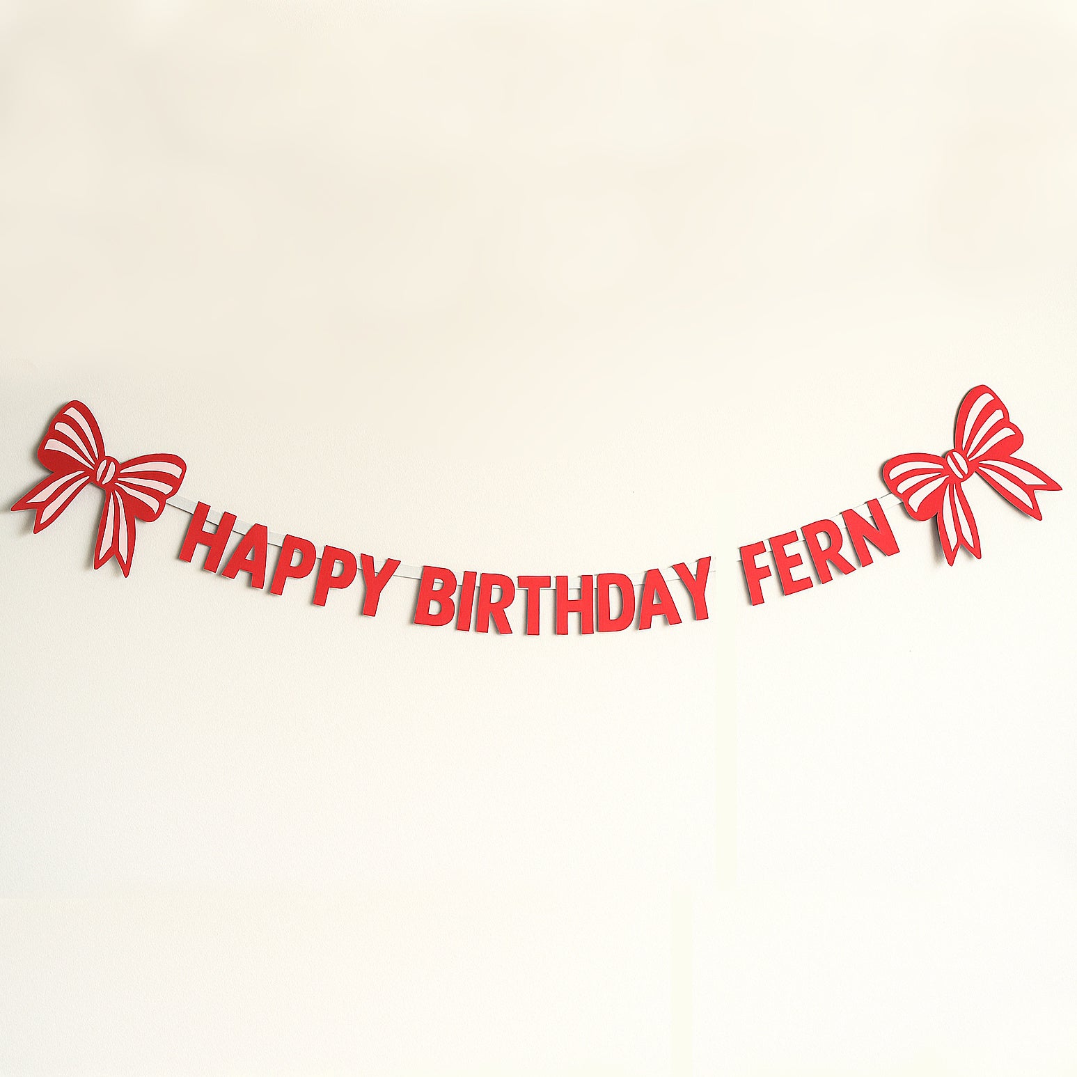 Personalised Birthday Banner with Bows | Personalised Bunting – Pretty ...