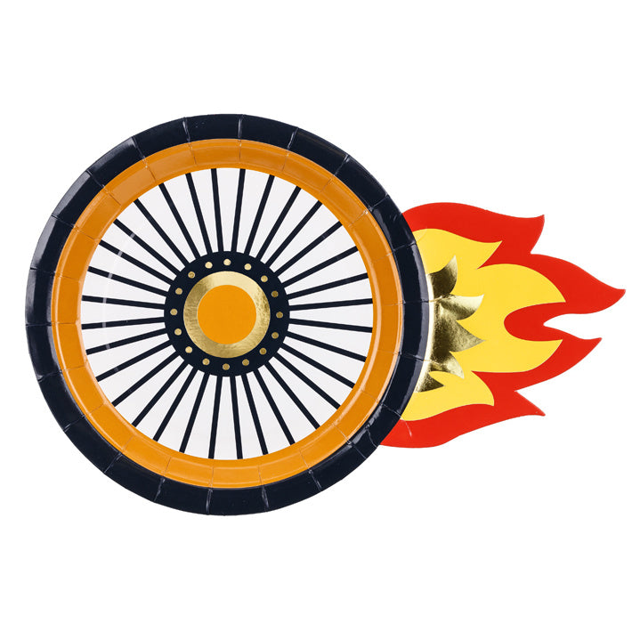 Racing Car Wheel Shaped Plates | Cars Party – Pretty Little Party Shop