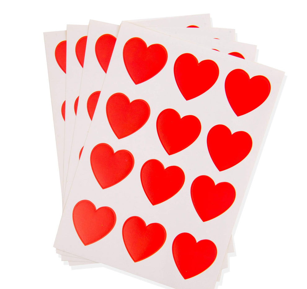 Red Heart Sticker Labels for Gifting and Party Bags – Pretty Little ...