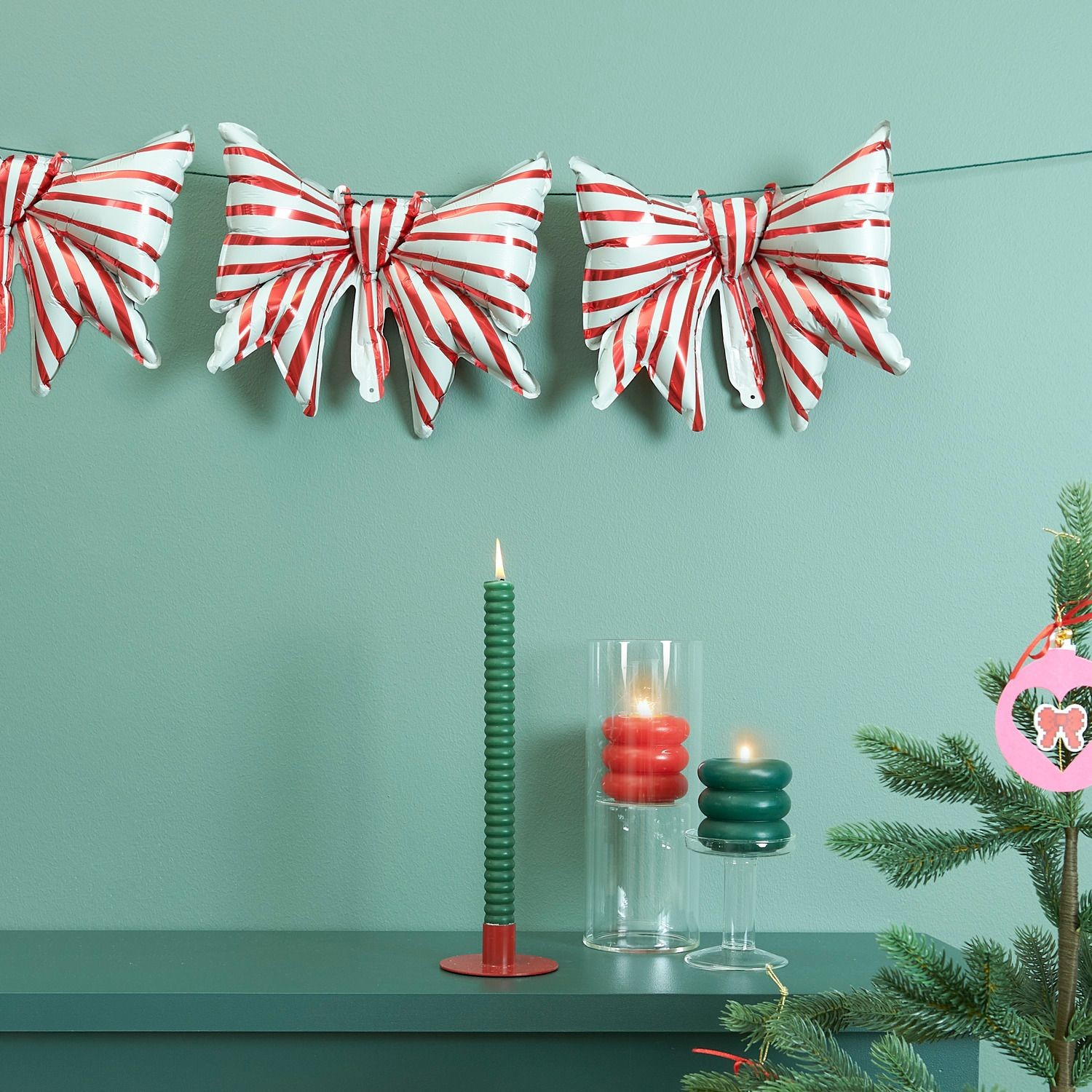 Giant Red & White Stripe Bow Balloon | Bow Balloons – Pretty Little ...