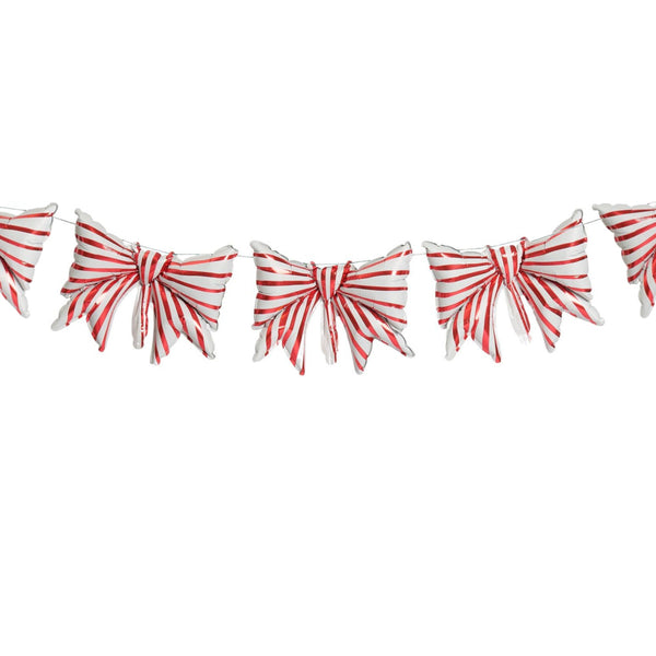 Giant Red & White Stripe Bow Balloon | Bow Balloons – Pretty Little ...