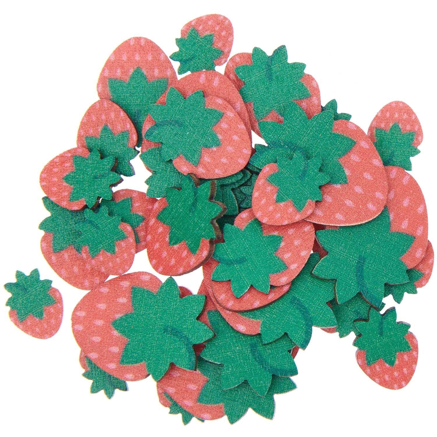 Strawberry Wooden Confetti | Strawberries Table Confetti UK – Pretty ...