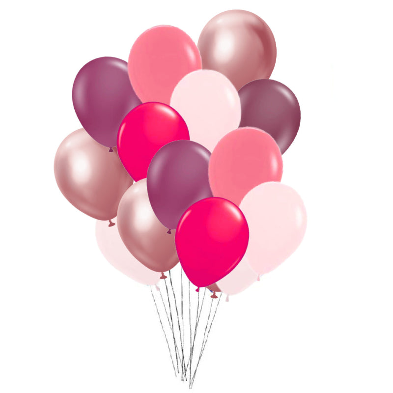 Valentines Mix Balloons | Assorted Pink Latex Balloons – Pretty Little ...