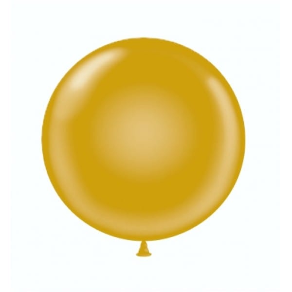 17" Gold Round Latex Balloon | Round Balloons UK – Pretty Little Party Shop