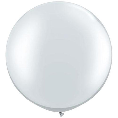 Silver Giant Round Balloon | 3ft Jumbo Balloons | 36" Wedding Balloons ...