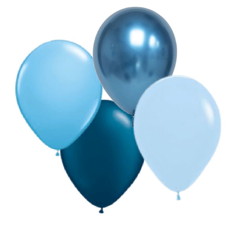 Blue Balloons | Assorted Blue Latex Balloons – Pretty Little Party Shop