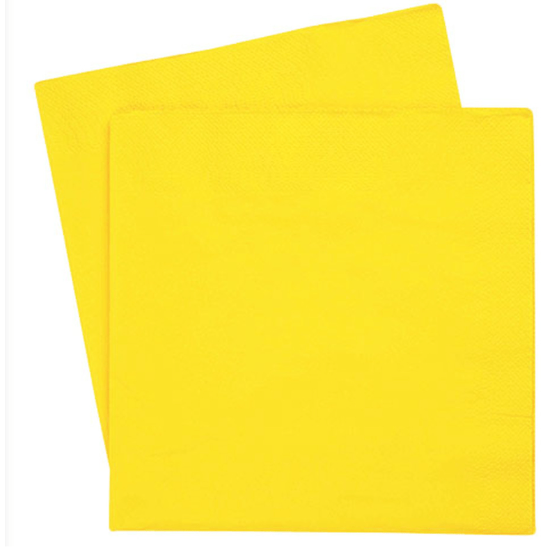 Yellow Paper Napkins | Plain Paper Serviettes | Solid Colour – Pretty ...