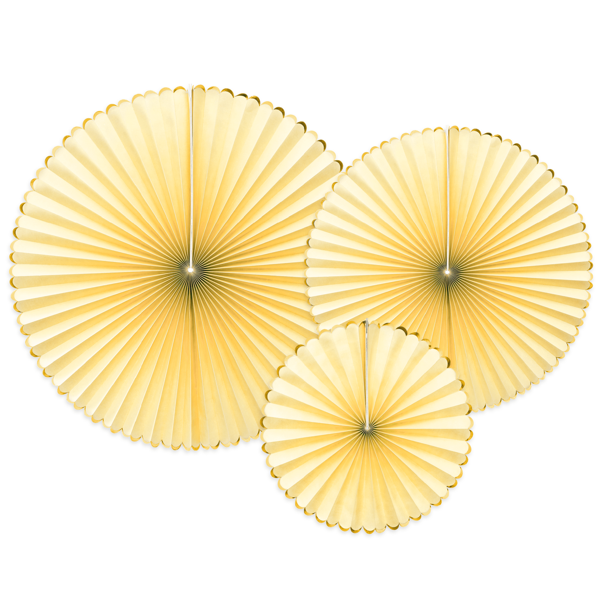 Paper Fan Decorations | Lemon Yellow Wedding Paper Decorations UK ...