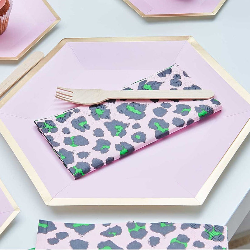Neon Leopard Print Napkins | Cool and Modern Party Supplies UK – Pretty ...