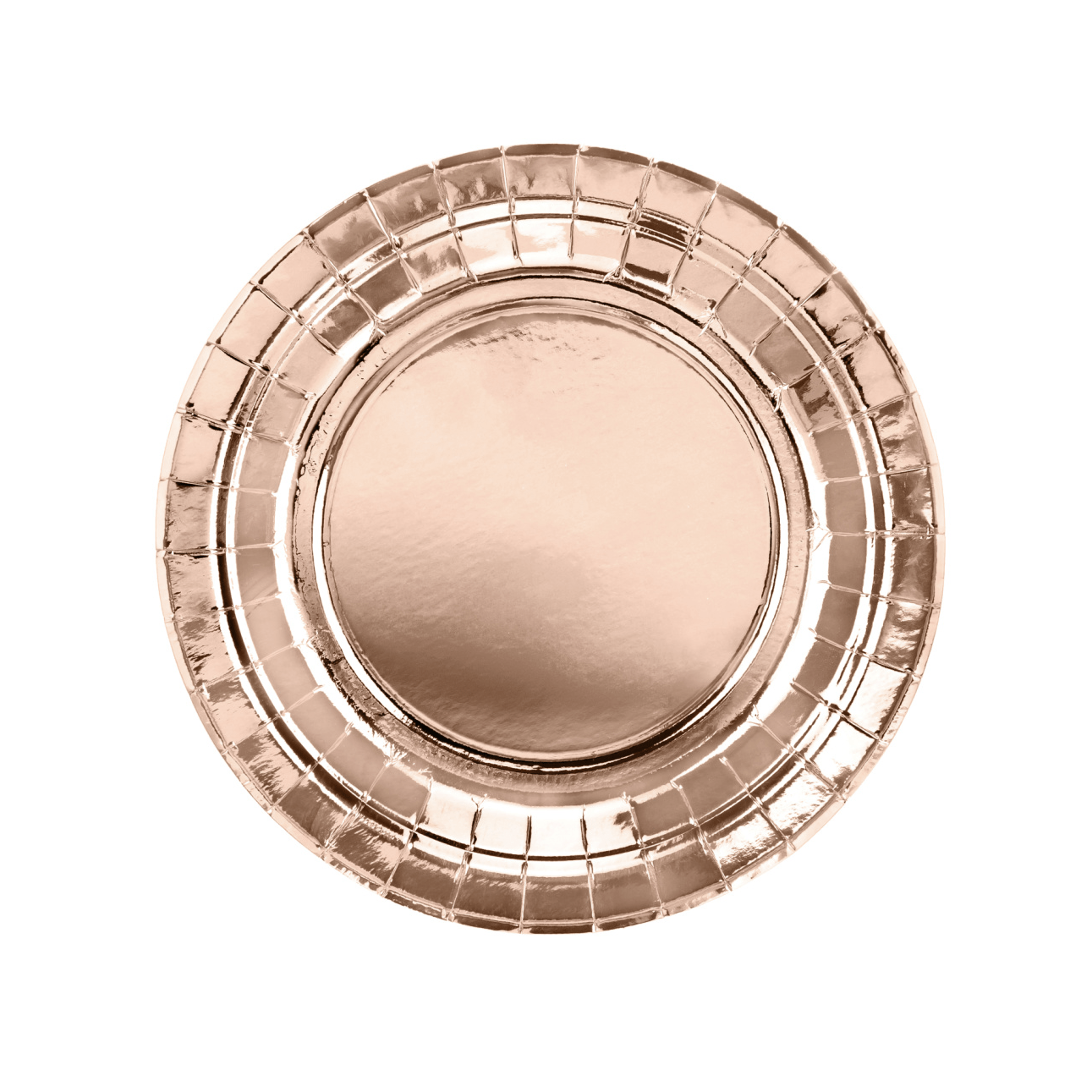 Pale Rose Gold Small Paper Plates | Plain Party Plates and Cups ...
