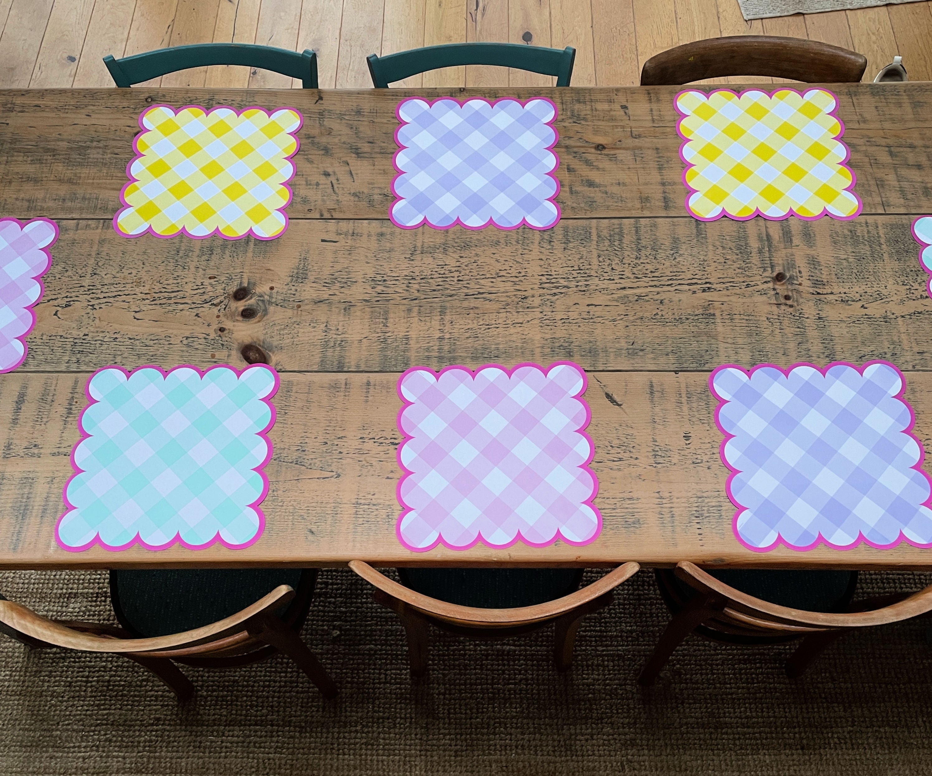 Pastel Placemats | Scalloped Placemats | Party Supplies – Pretty Little ...