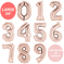 Large Foil Number Balloons | Rose Gold Number Helium Balloons online ...