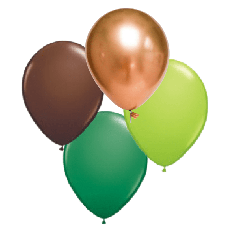 Safari Party Mixed Balloons | Assorted Green Latex Balloons – Pretty ...