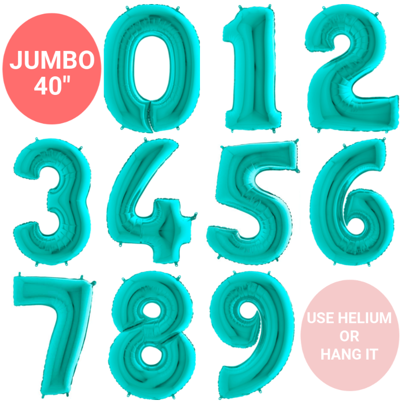 Helium Filled Big Balloon Numbers | Large Foil Number Balloons – Pretty ...