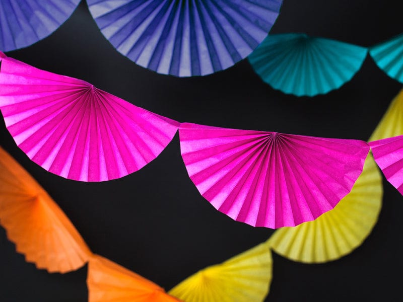 Yellow Paper Fan Garland | Paper Decorations for Parties & Weddings ...