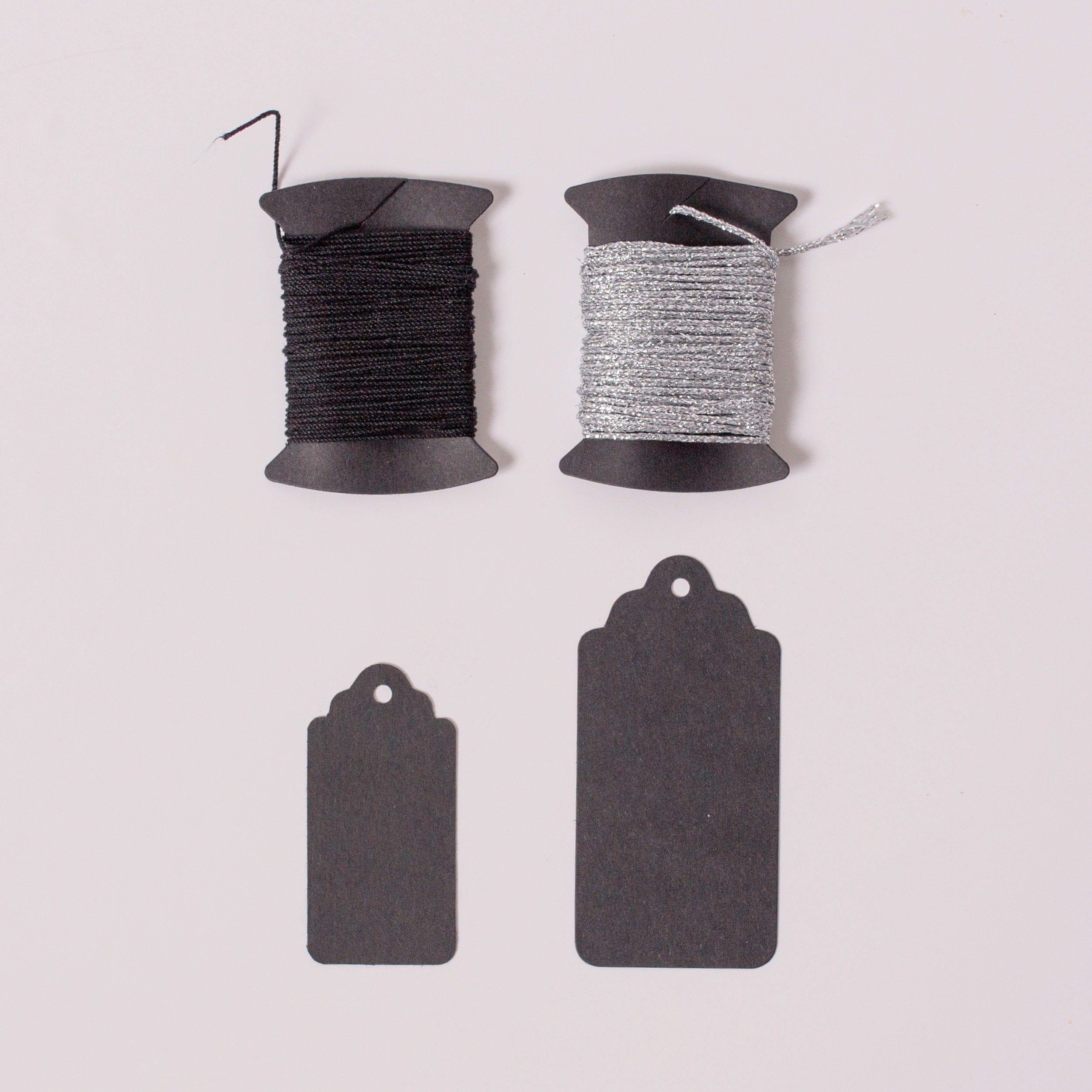 Black Gift Tags & Twine | Gift Wrapping Supplies | Party Crafting ...