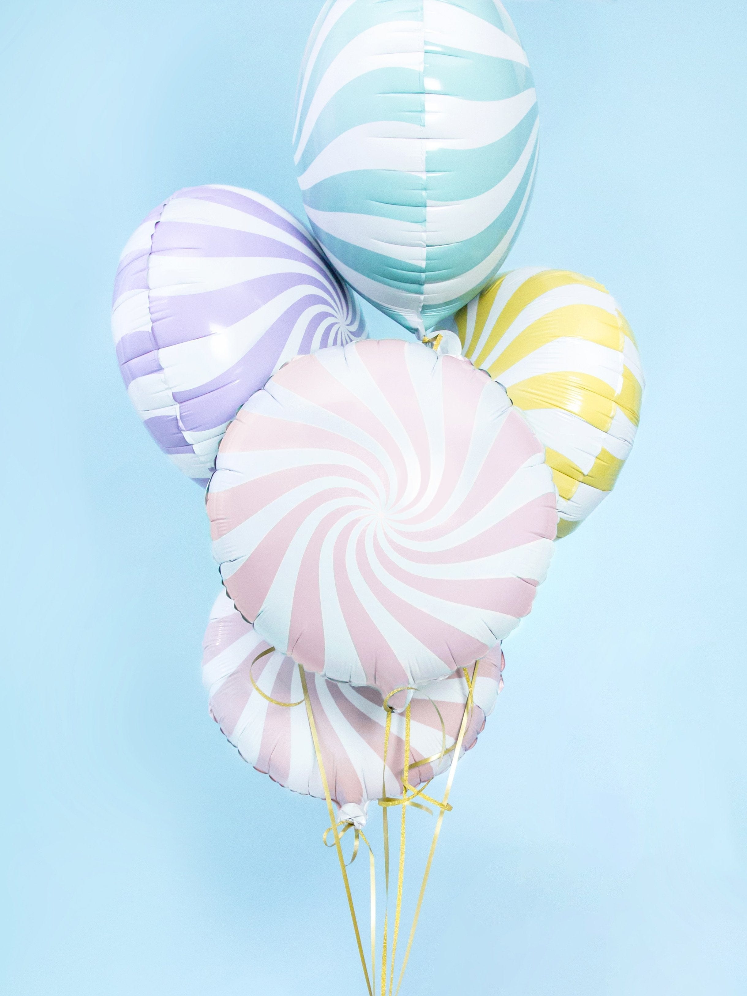 Candy Swirl Balloon | Lollipop Candy Balloon Yellow | Online Balloons ...