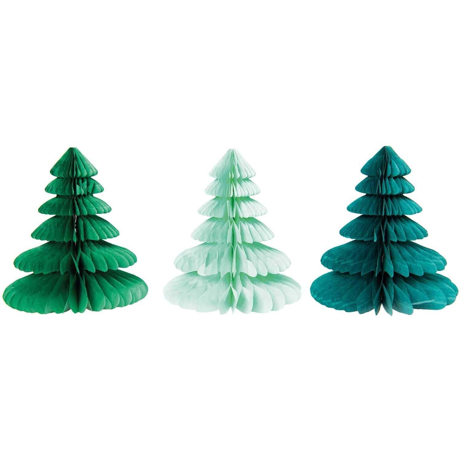 Paper Honeycomb Christmas Tree Decoration | Green Honeycomb Trees ...