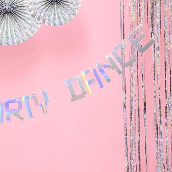 Dance Party Banner | Iridecent Disco Party Decorations – Pretty Little ...