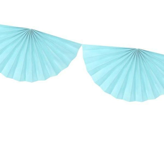 Blue Paper Fan Garland | Paper Decorations for Parties & Weddings ...