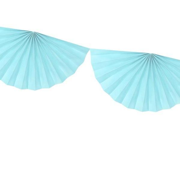 Blue Paper Fan Garland | Paper Decorations for Parties & Weddings ...