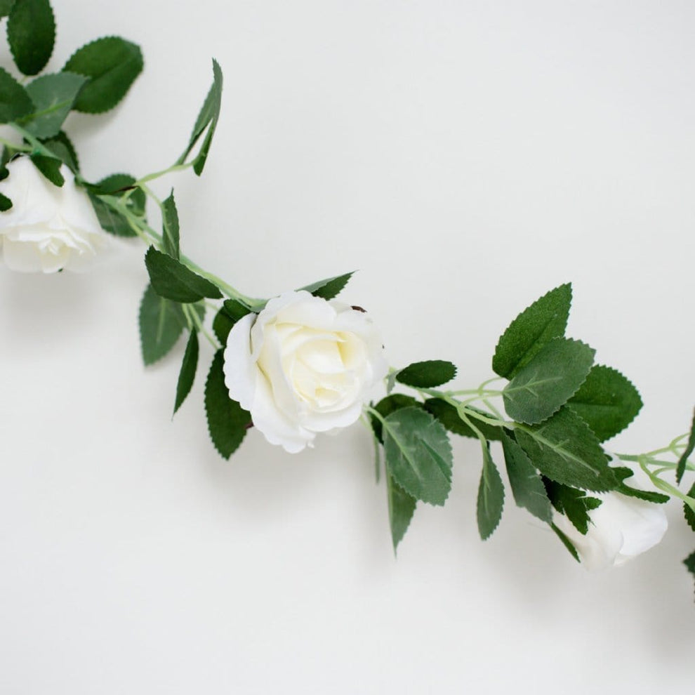 Flower Garland White | Artificial Flowers & Foliage for Parties ...