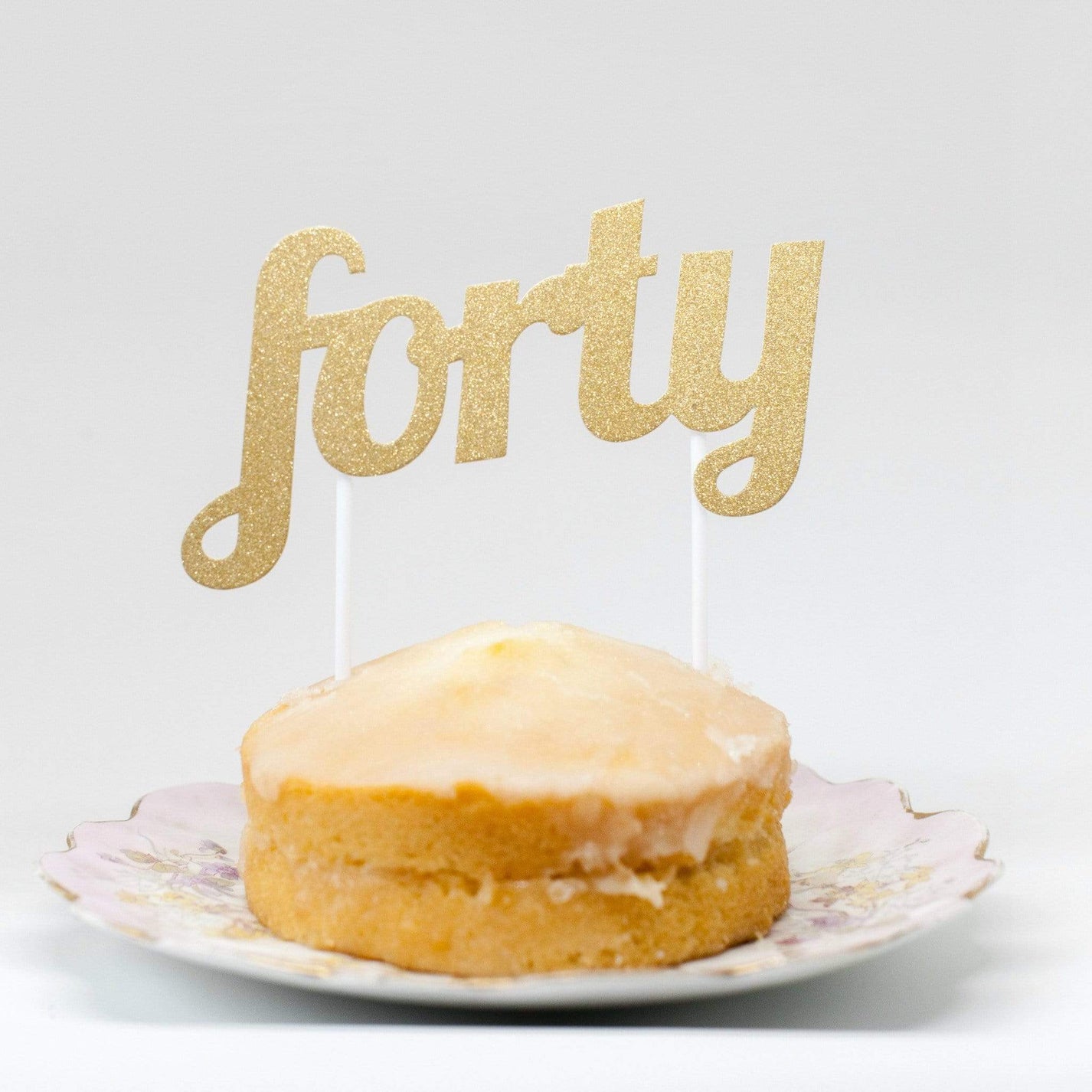 Fortieth 40th Birthday Party Supplies | Fortieth Cake Topper Flags ...