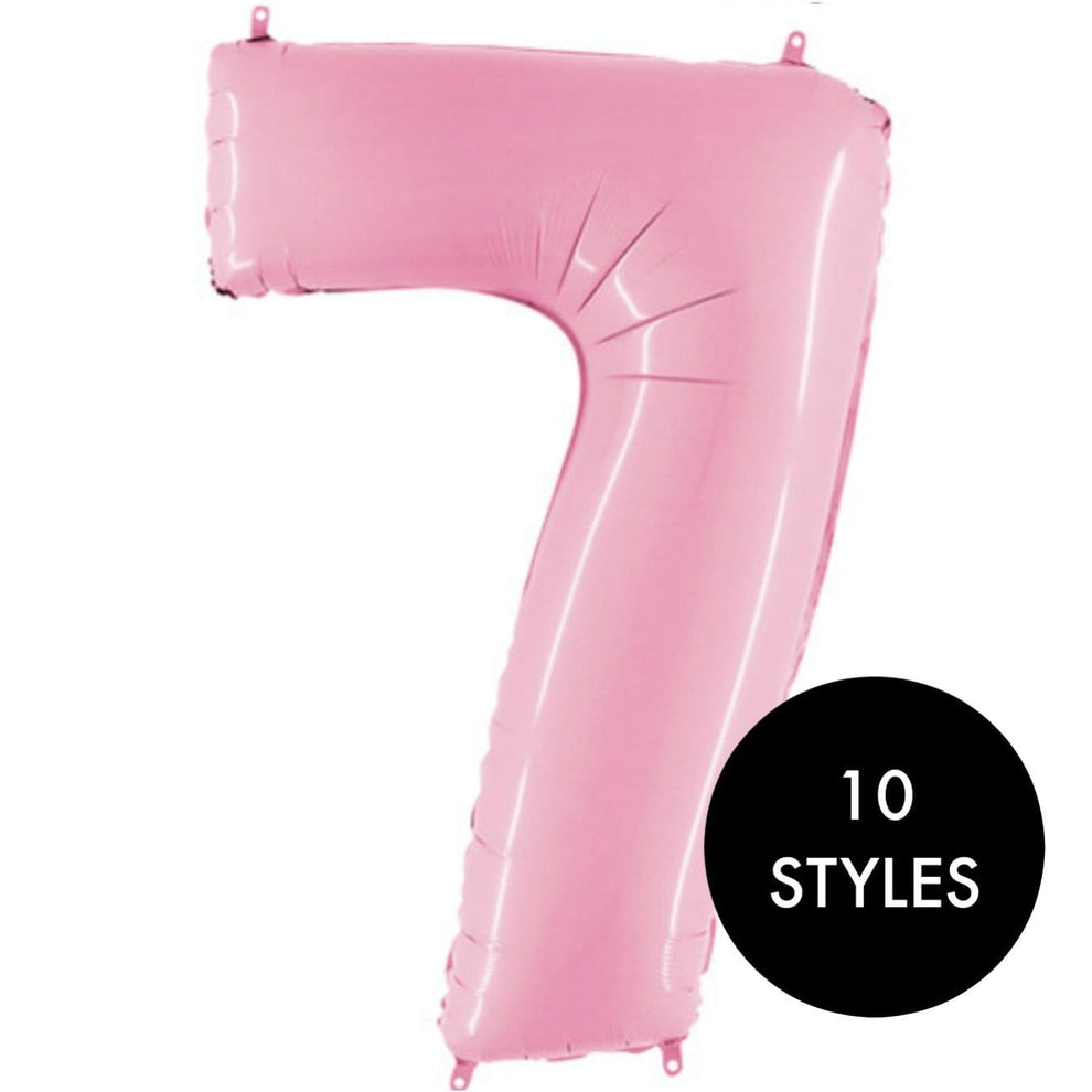 Large Balloon Numbers - Pastel Pink Helium Number Balloons – Pretty ...
