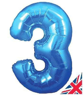 Large Balloon Numbers | Blue Foil Number Balloon 34" – Pretty Little ...