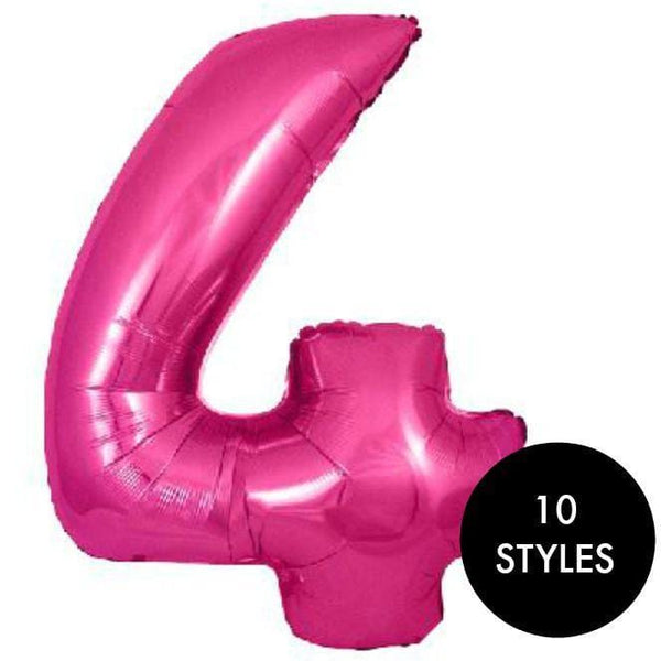 Large Foil Number Balloons | Pink Number Helium Balloons online ...