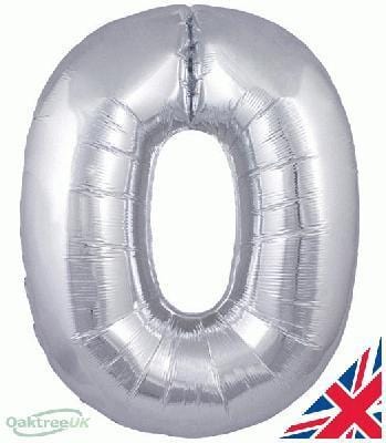 Large Foil Number Balloons | Silver Number Helium Balloons online ...