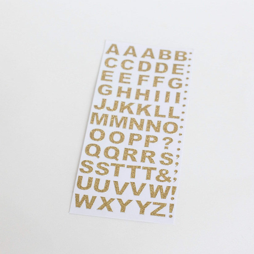 Gold Alphabet Letter Stickers | Party Craft | Pretty Little Party Shop