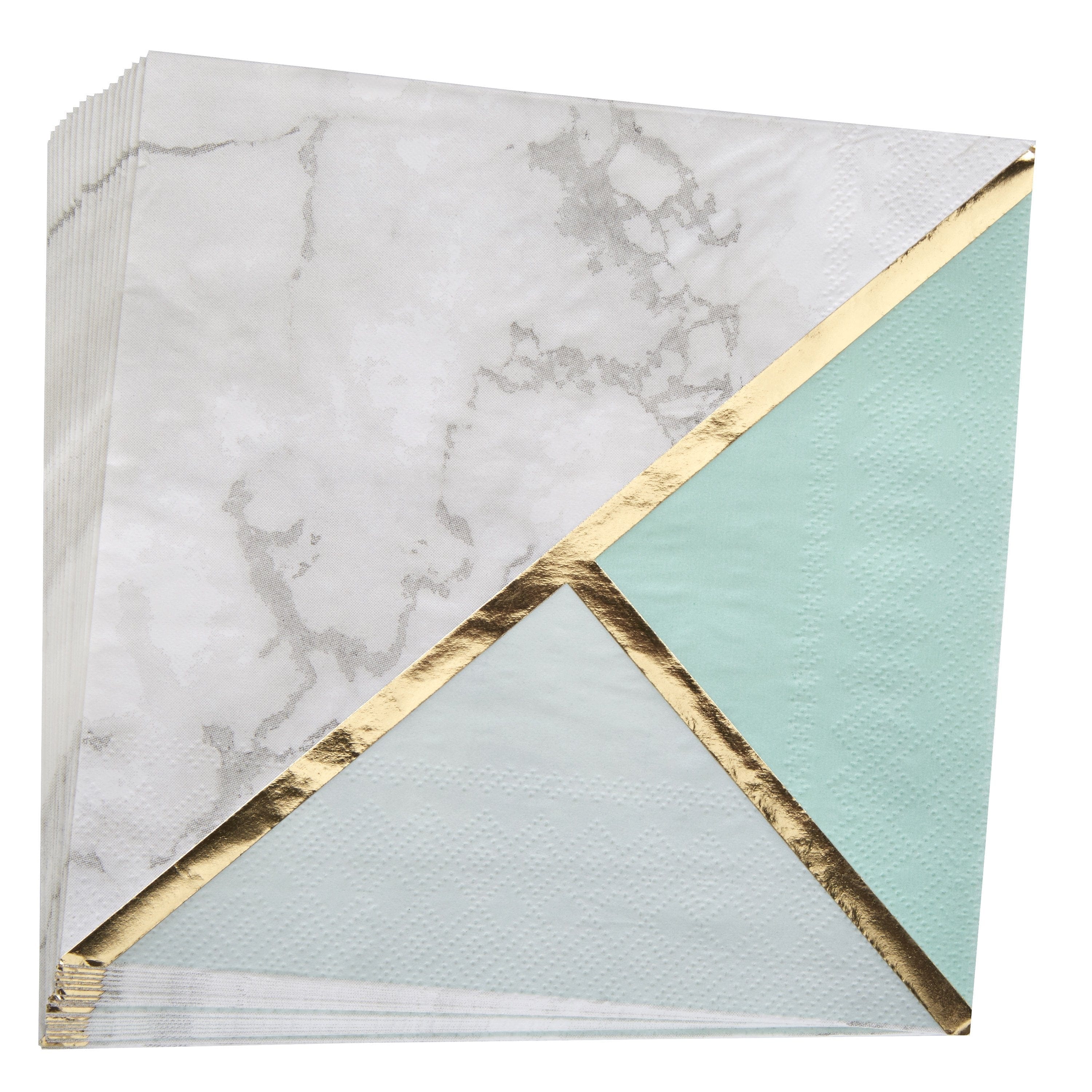 Mint Marble Party Napkins | Luxury Party Napkins | Modern Parties ...