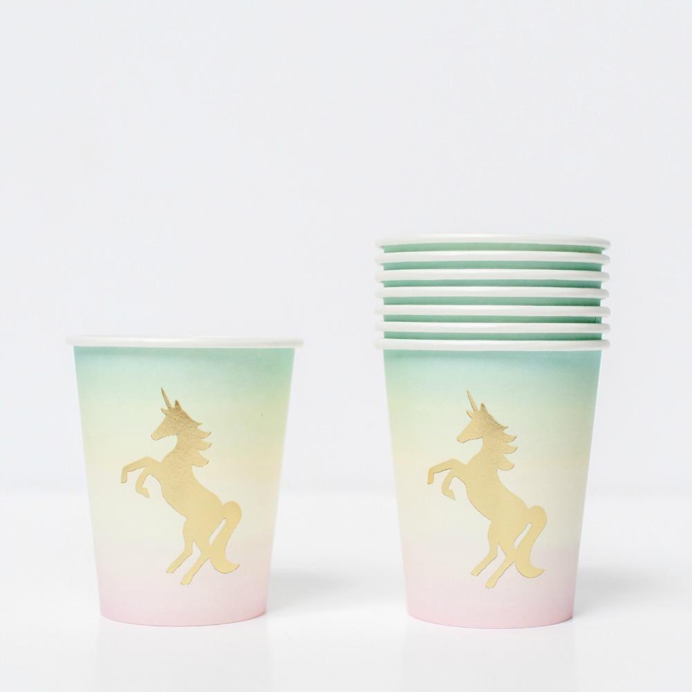 Pastel Unicorn Cups | Party Paper Cups | Modern Party Tableware ...