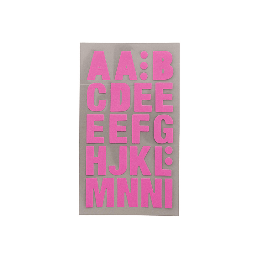 Pink Neon Alphabet Letter Stickers | Party Crafts – Pretty Little Party ...