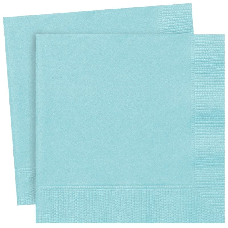 Baby Blue Napkins | Plain Paper Serviettes | Party Napkins Online ...