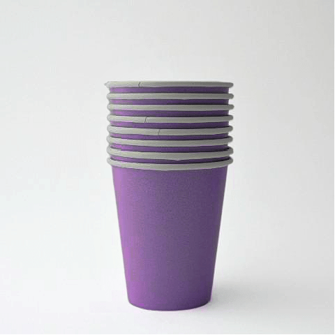 Purple Paper Cups | Plain Party Cups & Plates | Solid Colour Cups ...