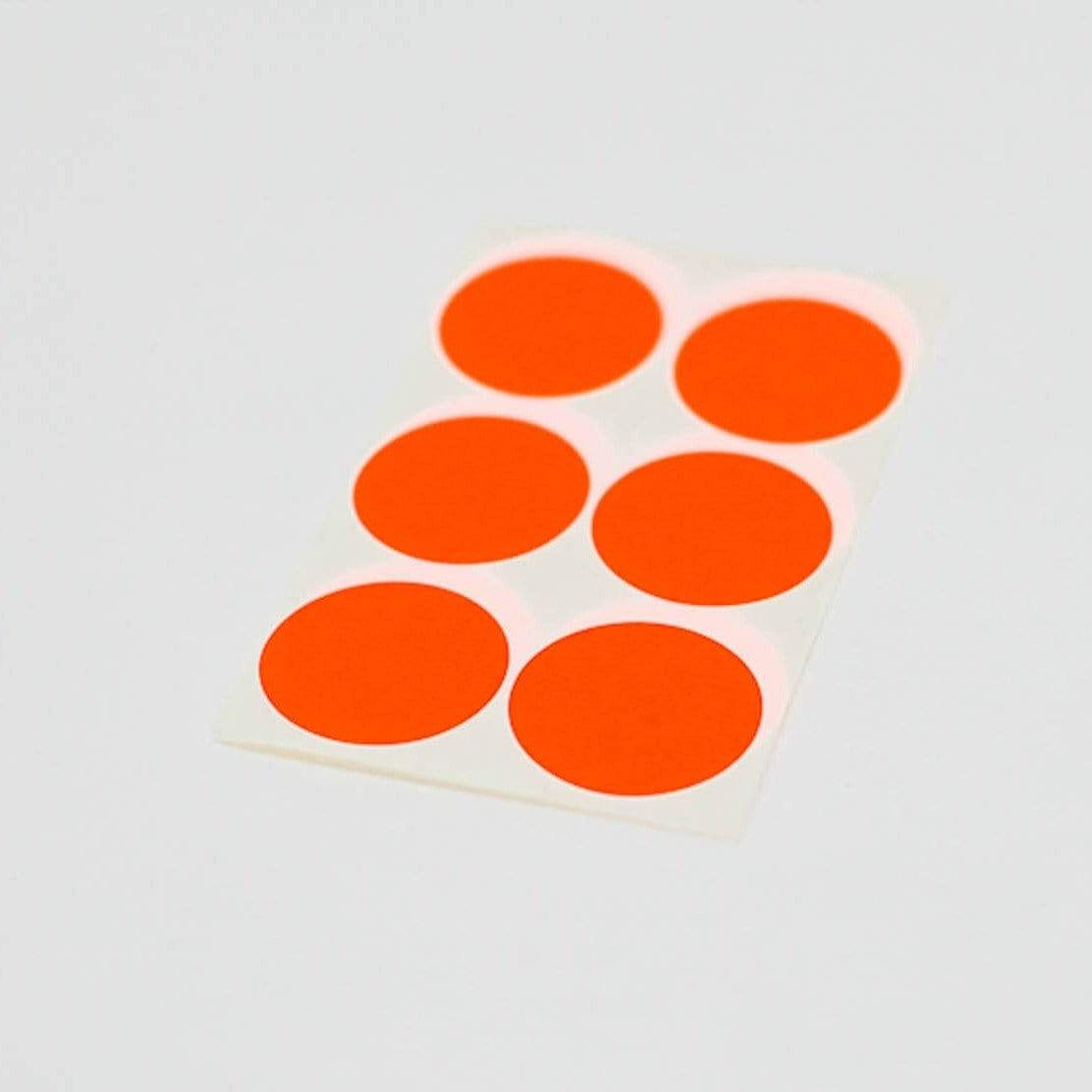 Round Neon Orange Sticker Labels for Gifting and Party Bags – Pretty ...